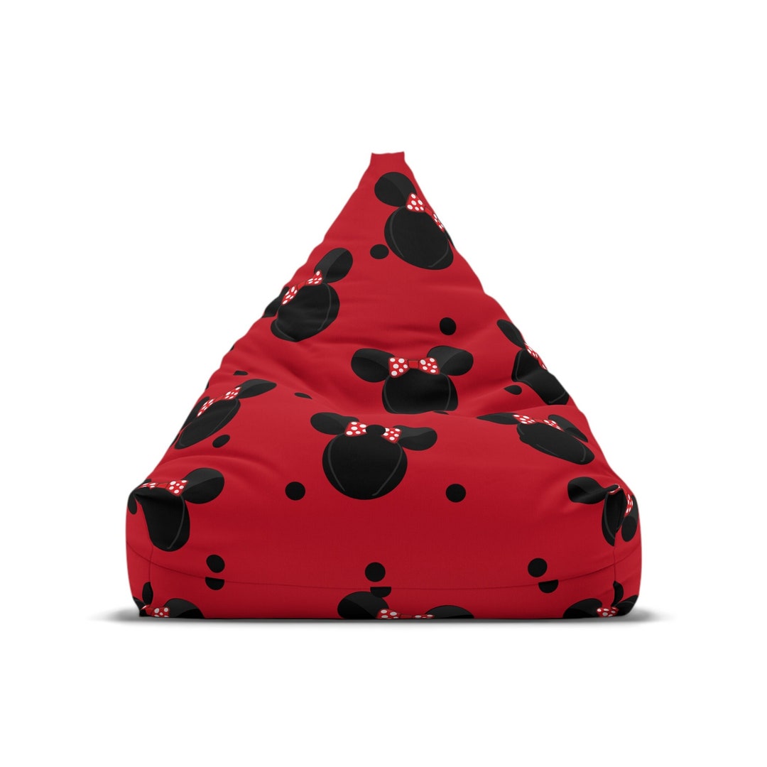 Mouse-minnie Inspired Bean Bag Chair Cover, Customized Bean Bag, Kids ...