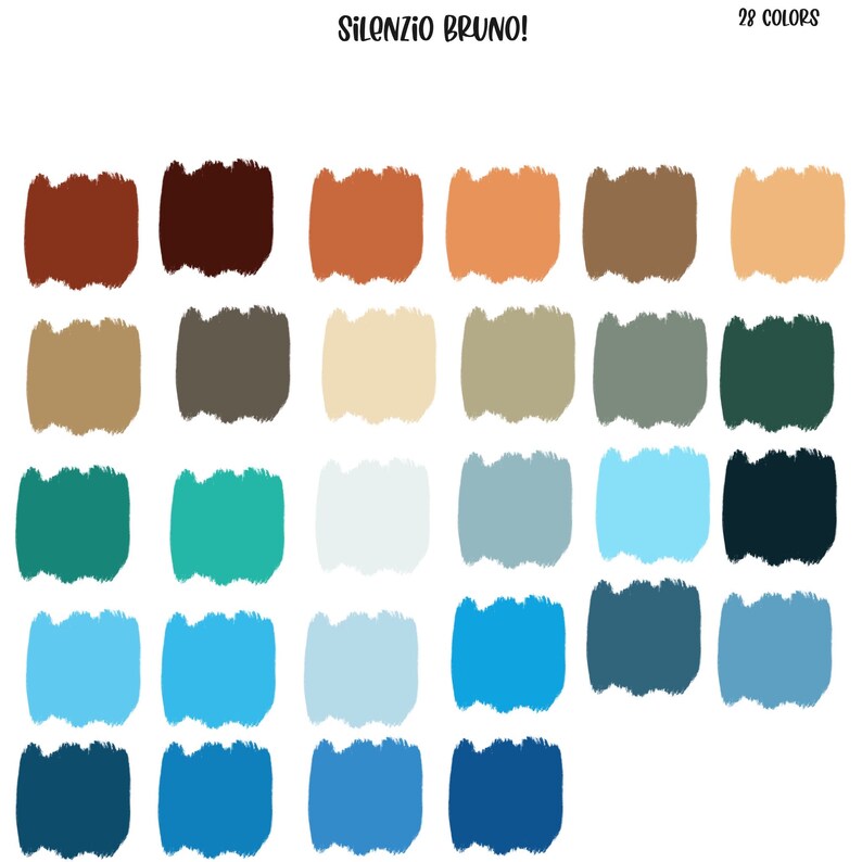 Color Palette Procreate Silenzio Bruno - Etsy