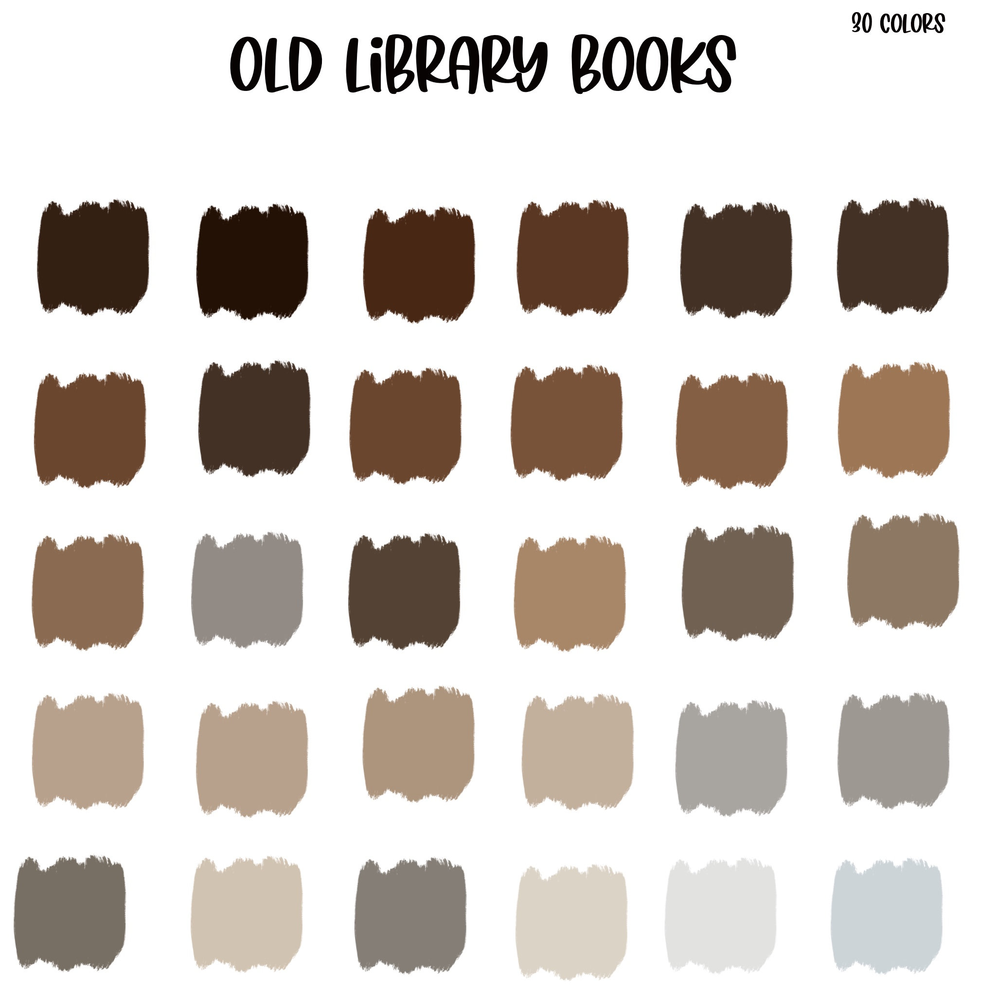 Old Library Books Color Palette for Procreate - Etsy
