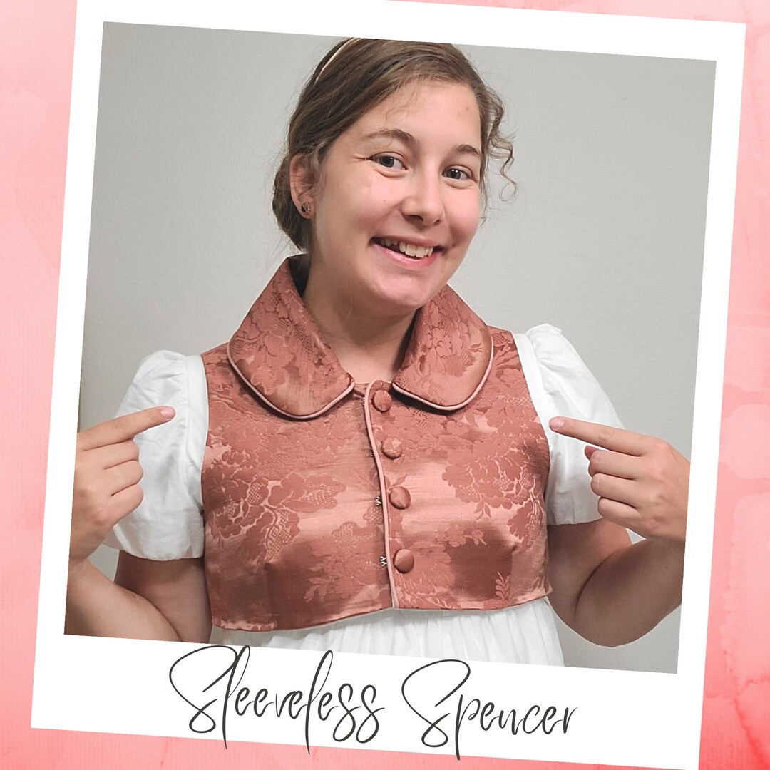 Regency Sleeveless Spencer Jacket Digital Pattern - Etsy