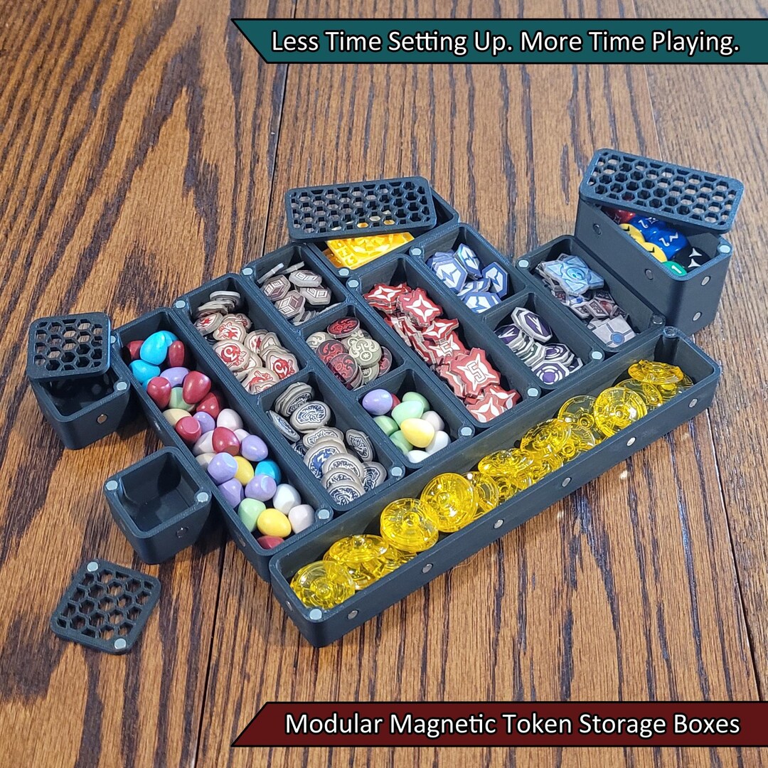 Magnetic Modular Token Storage Trays | 1 Magnet Wide | Modular Storage ...