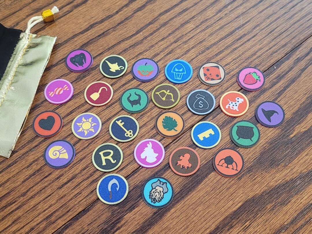 Villainous Random Character Selector Tokens | Villainous Board Game - Etsy