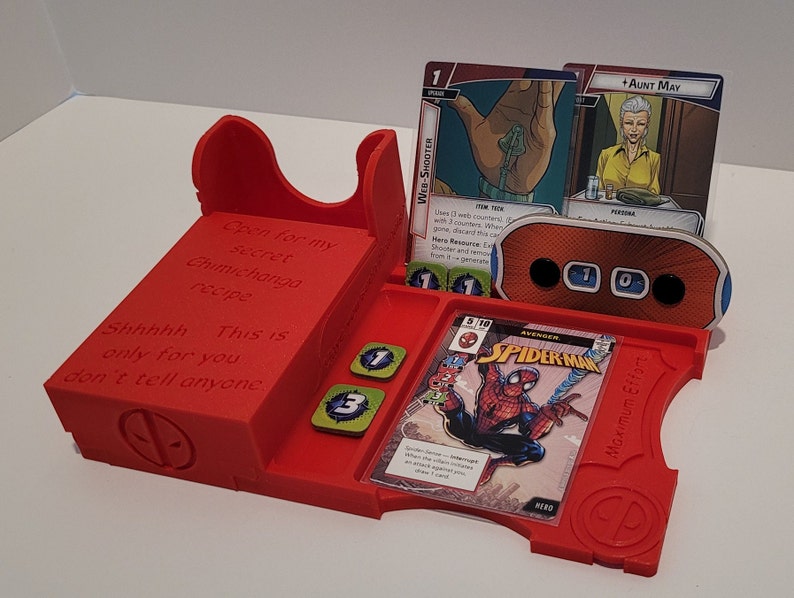 Deadpool Themed Player Dashboard With Deck Box Holder | Marvel ...