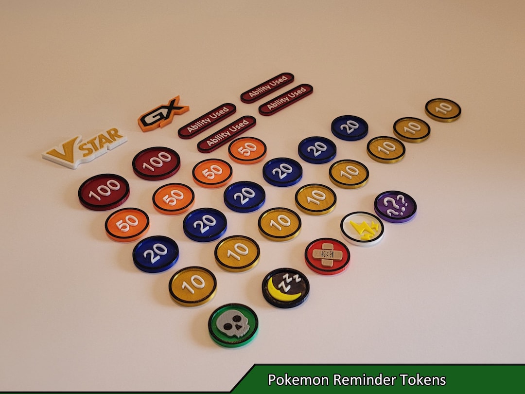 Pokemon TCG Reminder Tokens | Pokemon TCG - Etsy
