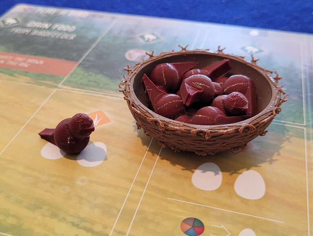 Upgraded Bird Tokens With Bird Nest | Wingspan Board Game - Etsy