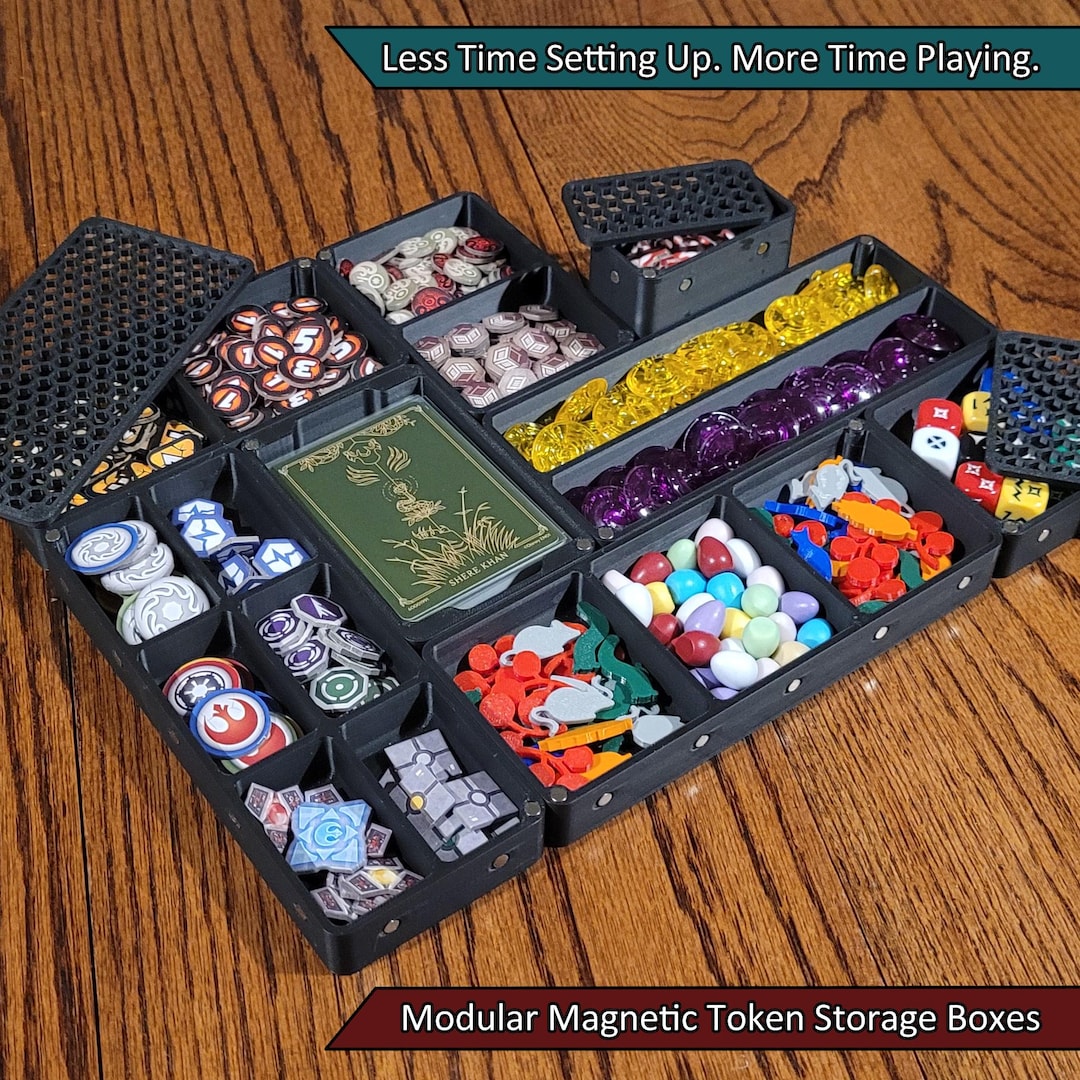 Magnetic Modular Token Storage Trays | 2 Magnet Wide | Modular Storage ...
