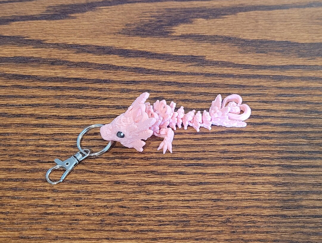 Articulated Light Heart Tadling Keychain | Cinderwing3d | Fidget Toy - Etsy