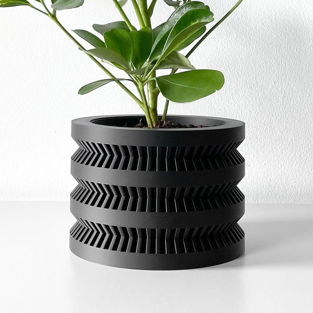 Civen Planter Pot With Drainage and Tray | Planter for Succulents | 3 4 ...