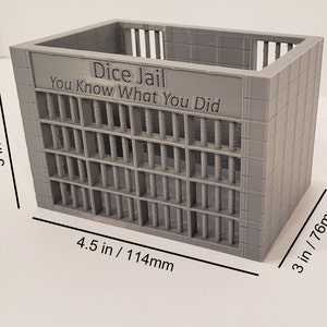 Dice Jail Humorous Dice Box Dungeons and Dragons Dnd - Etsy