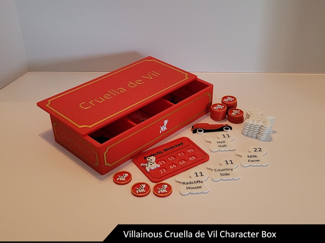 Cruella De Vil Character Box | Villainous Board Game - Etsy