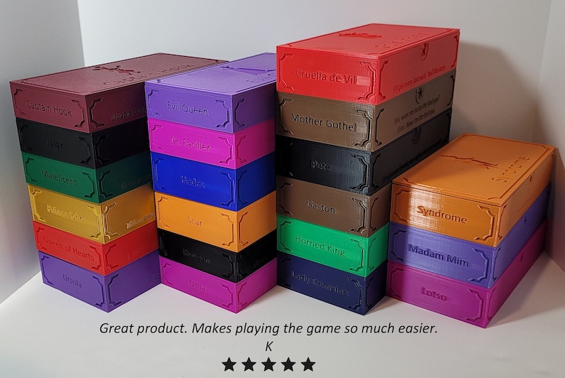 Villainous Character Boxes Complete Set Villainous Board - Etsy