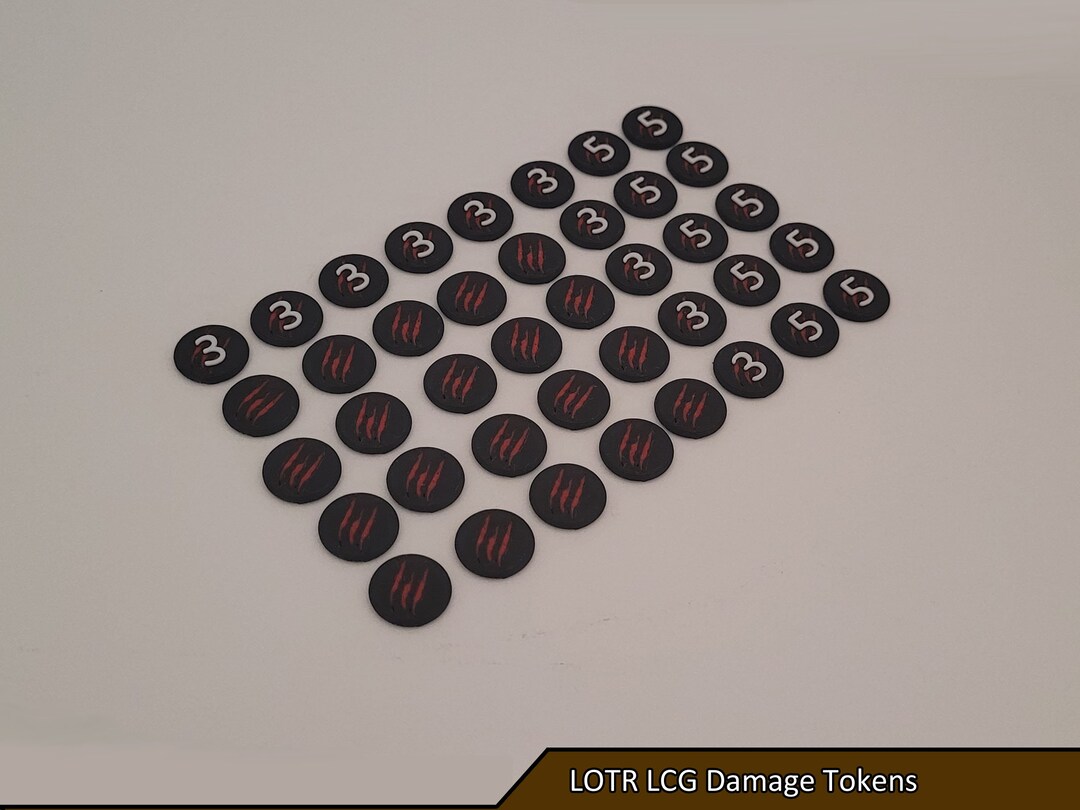 LOTR LCG Damage Tokens | Lord of the Rings the Card Game LCG | 40 ...