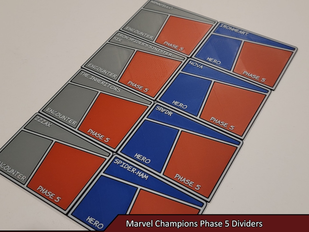Marvel Champions Phase 5 Game Dividers Marvel Champions the Card Game ...