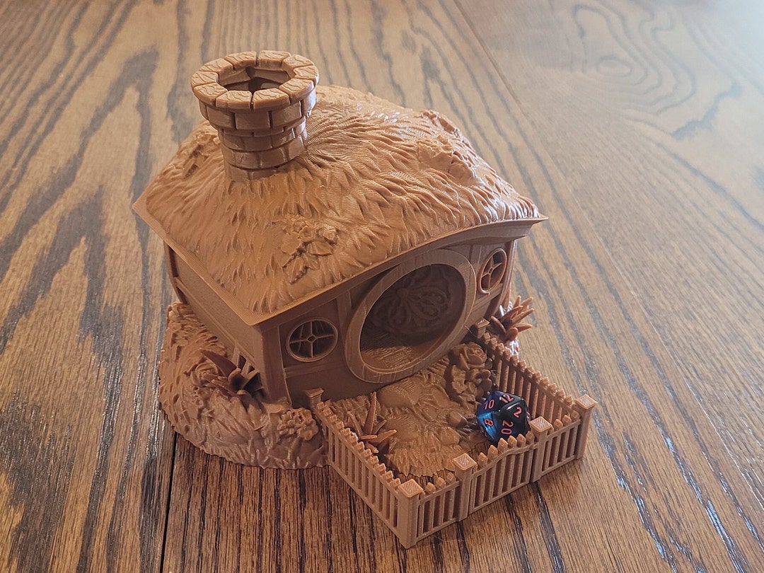 Halfling Hut House Dice Tower | Hobbit Hole Dice Tower | Dungeons and ...
