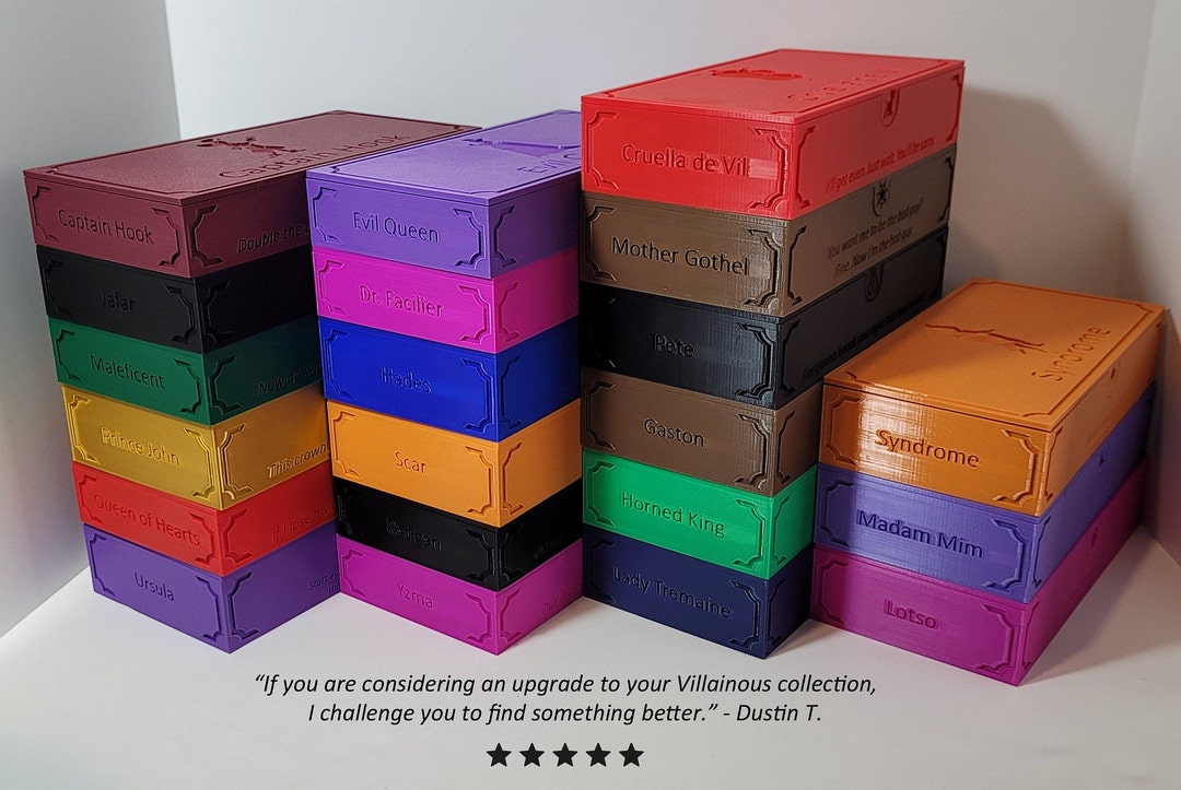 Villainous Character Boxes Complete Set Villainous Board - Etsy