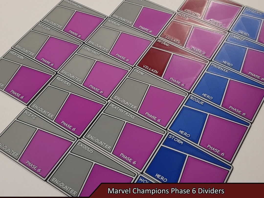 Marvel Champions Phase 6 Game Dividers | Marvel Champions the Card Game ...