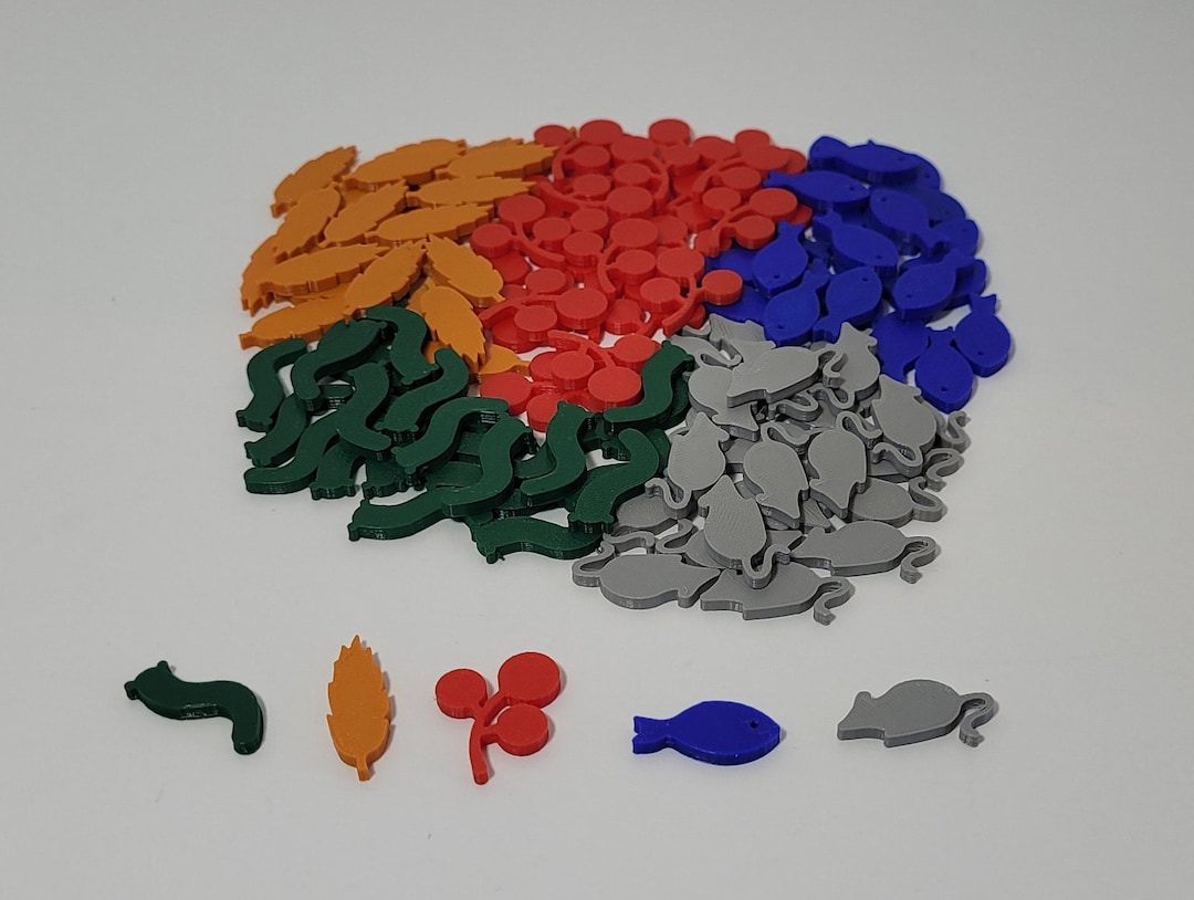 Upgraded Wingspan Food Resource Tokens - 125+ Pieces | Wingspan Board ...
