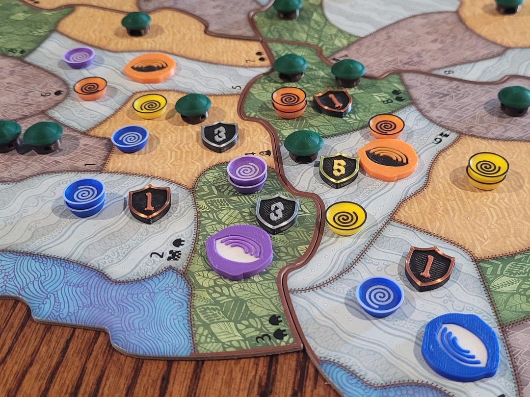 Spirit Island Complete Token Upgrade Set | Dahan Hut Tokens | Fear ...