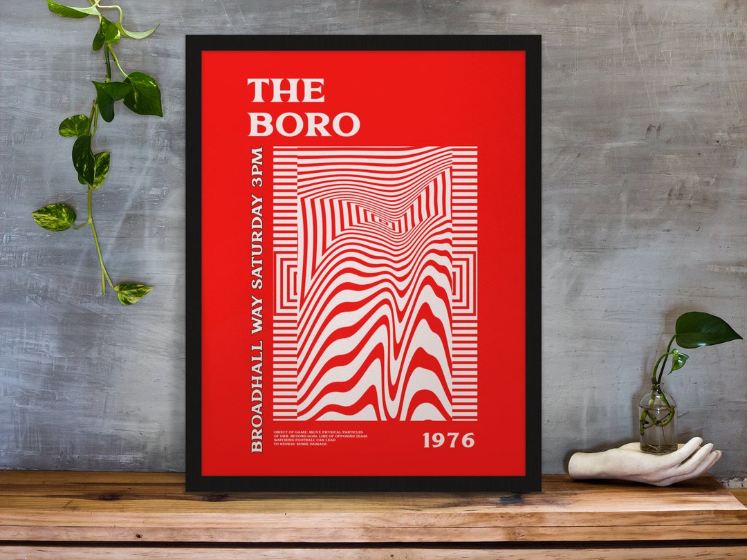 Stevenage - Psychedelic Art Print in Team Colours A3/A4/A5/A6 Gift ...