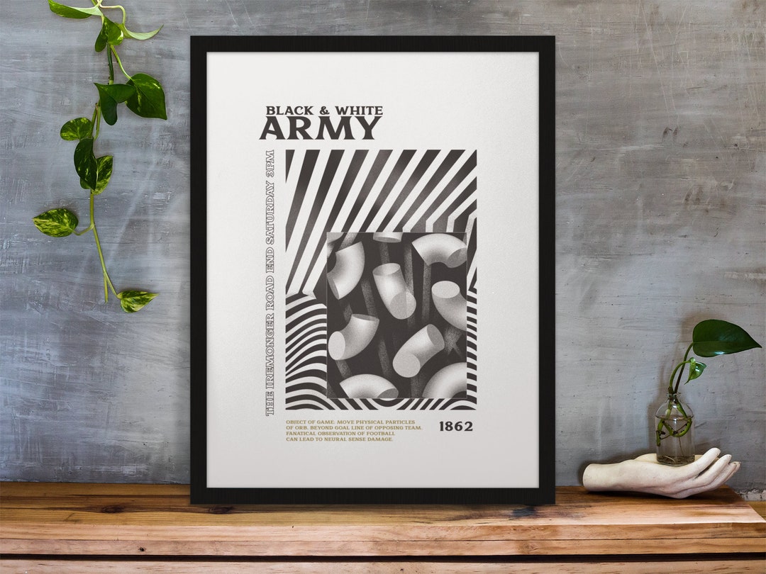 Notts Co - Inspired Psychedelic Art Print (white Background) in Team ...