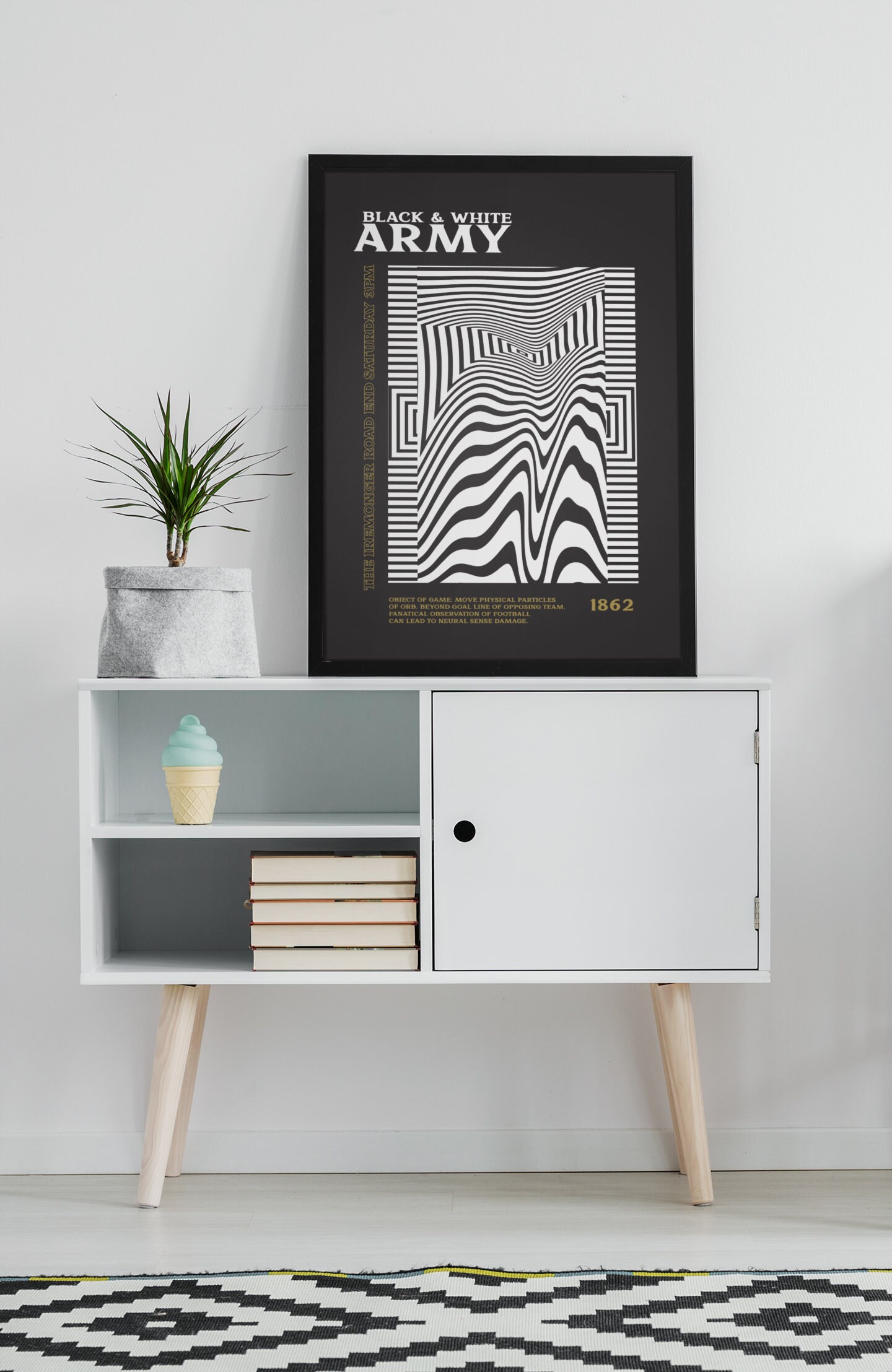 Notts Co Inspired Psychedelic Art Print in Team Colours - Etsy