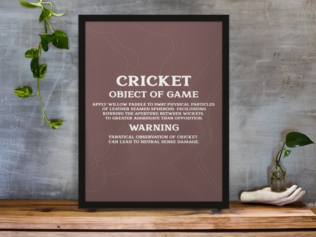 CRICKET Quote - Art Print - Psychedelic Design and Definition in ...