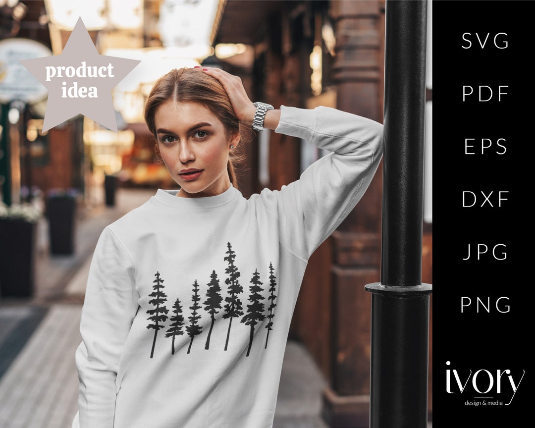 Trees National Park Plotter File Clip Art Png Svg Cricut Winter Nature ...