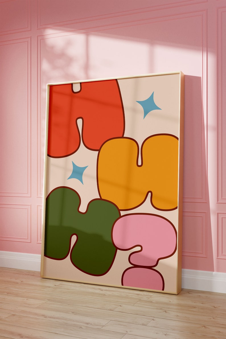 Huh? Comical, Trendy, Type Poster, Aesthetic Wall Art, Home Wall Art ...