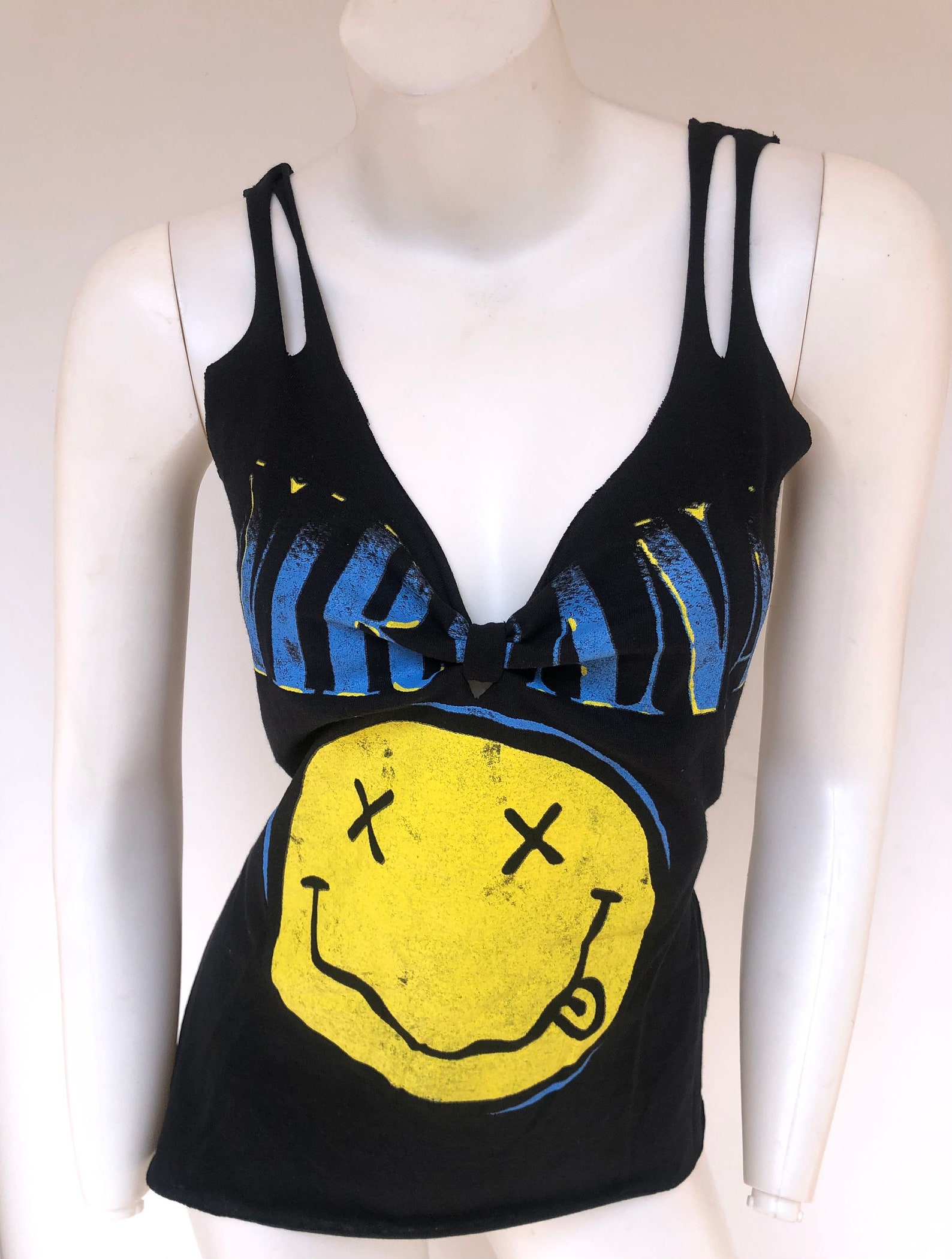 NIRVANA Cut Weave T-shirt Tank Top - Etsy