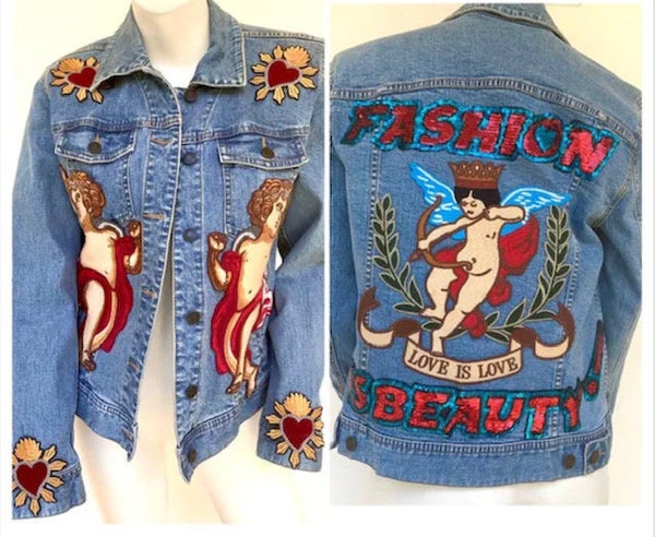 Handsewn Bling Jean Jacket - Etsy Canada