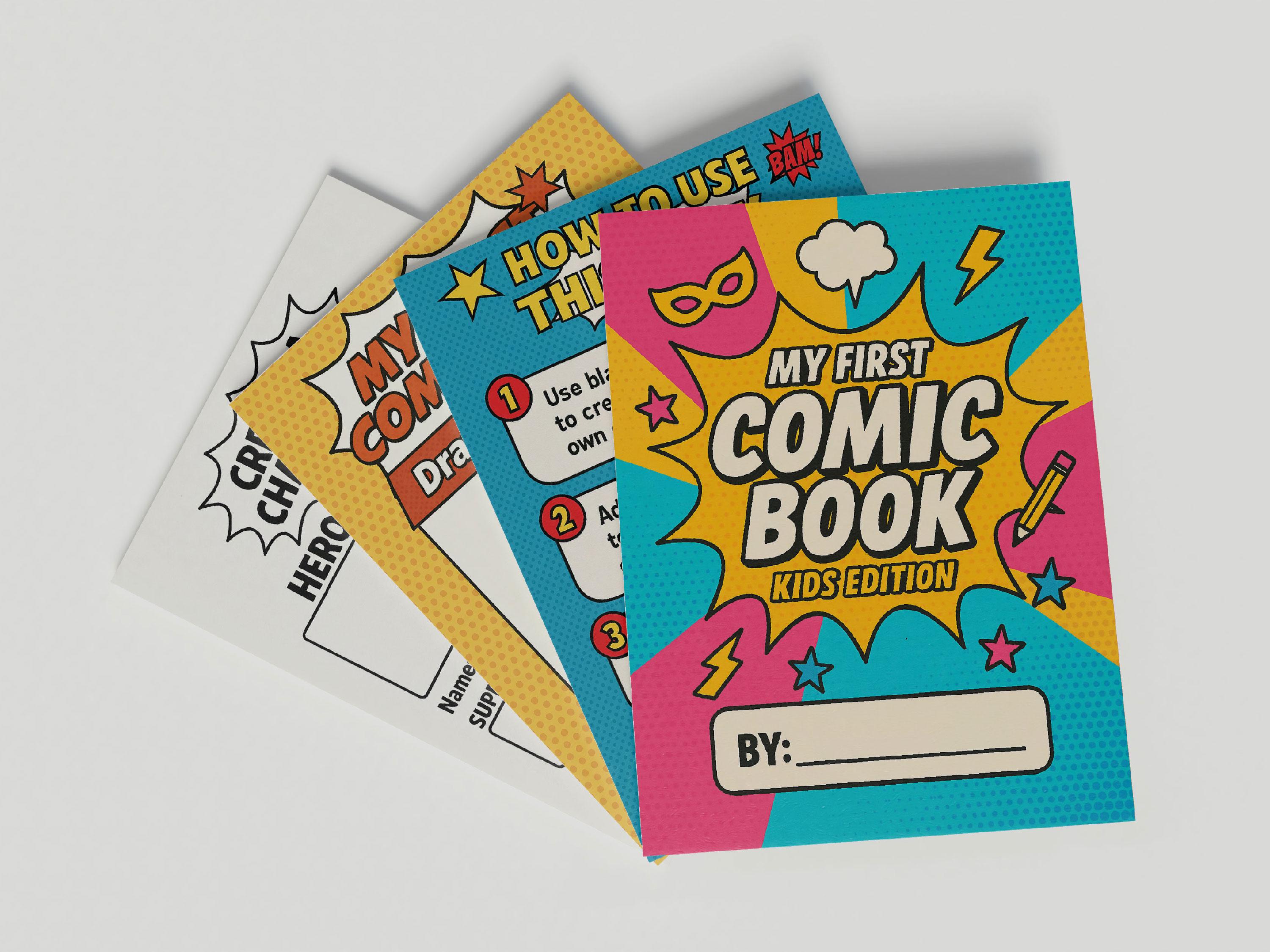 My First Comic Book – Kids Printable | DIY Comic Maker | Drawing ...