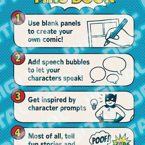 10 Page | Kids DIY Comic Book Kit: Printable Storytelling Activity (PDF ...