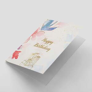 Printable Happy Birthday Card Instant Digital Download, 8.5x11 Folding ...