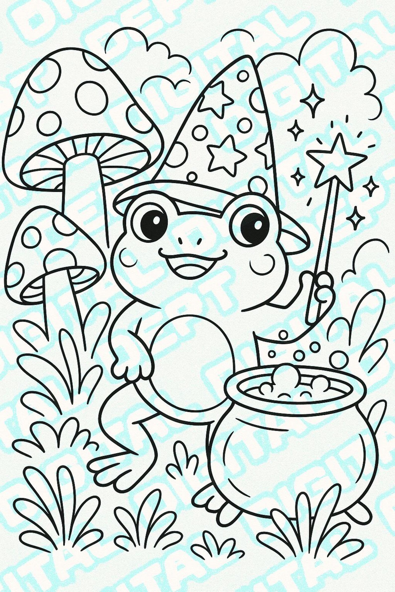 Froggy Vibes Coloring Book | Fun Frog Illustrations for Kids (digital ...