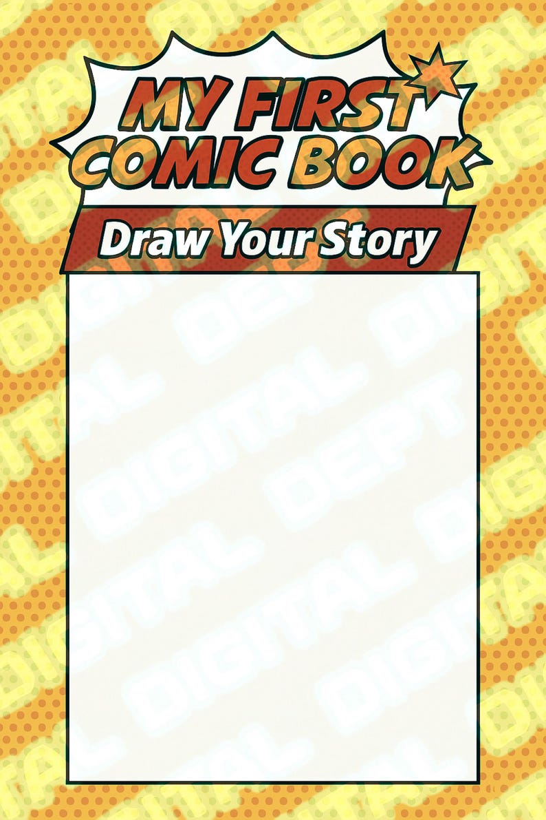 My First Comic Book – Kids Printable | DIY Comic Maker | Drawing ...