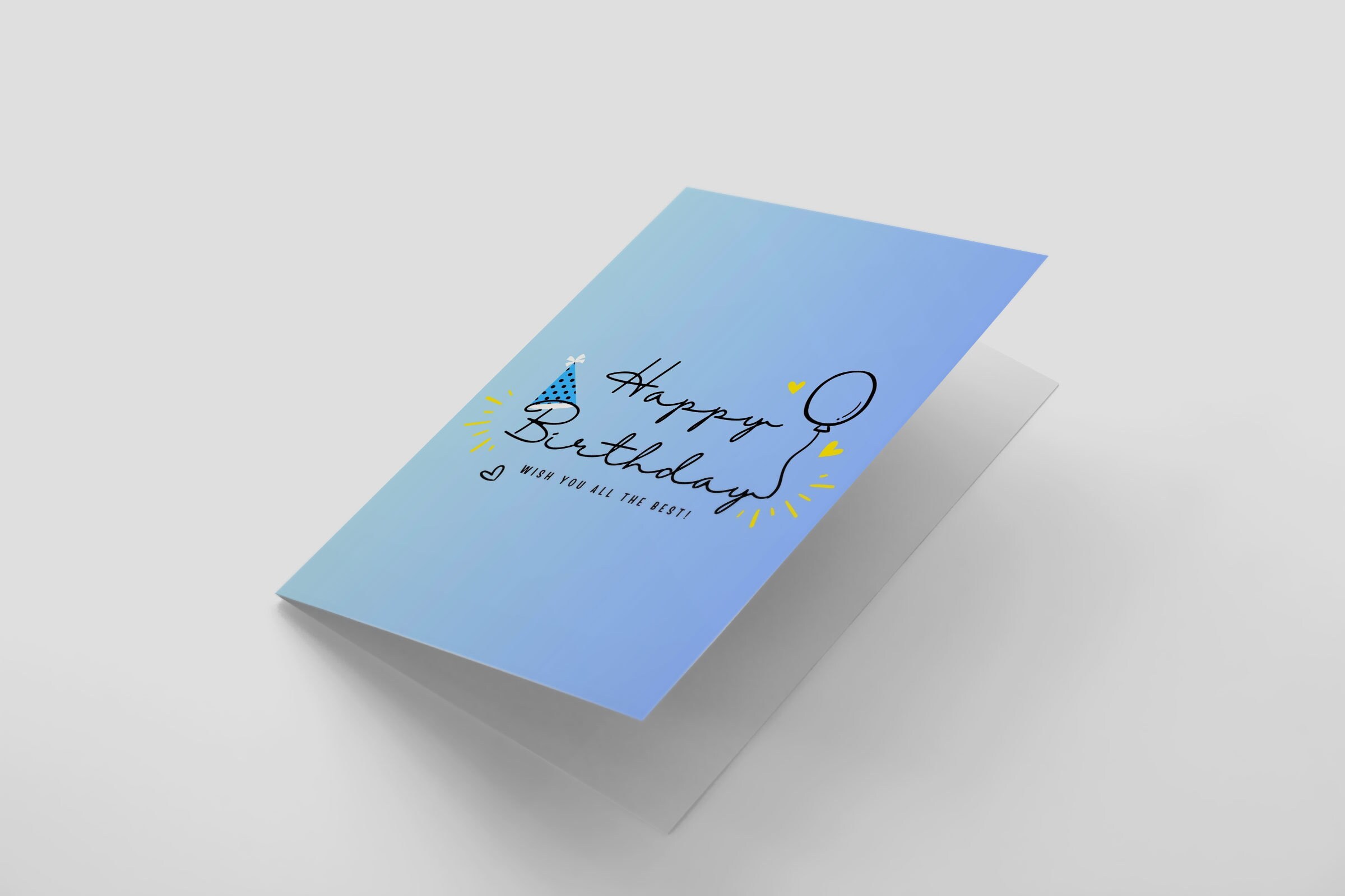 Printable Happy Birthday Card Instant Digital Download, 5x7 Folding ...