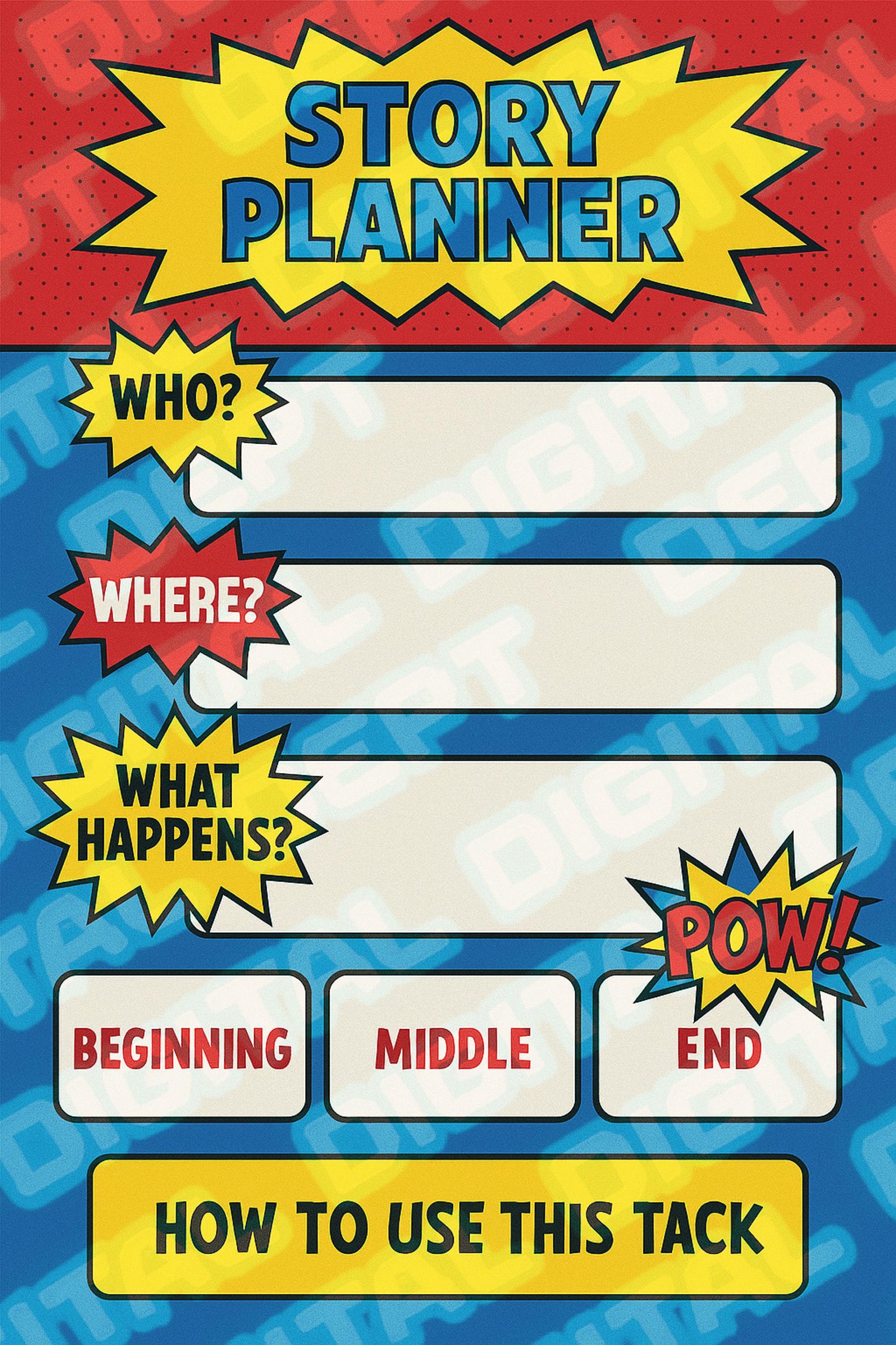 10 Page | Kids DIY Comic Book Kit: Printable Storytelling Activity (PDF ...