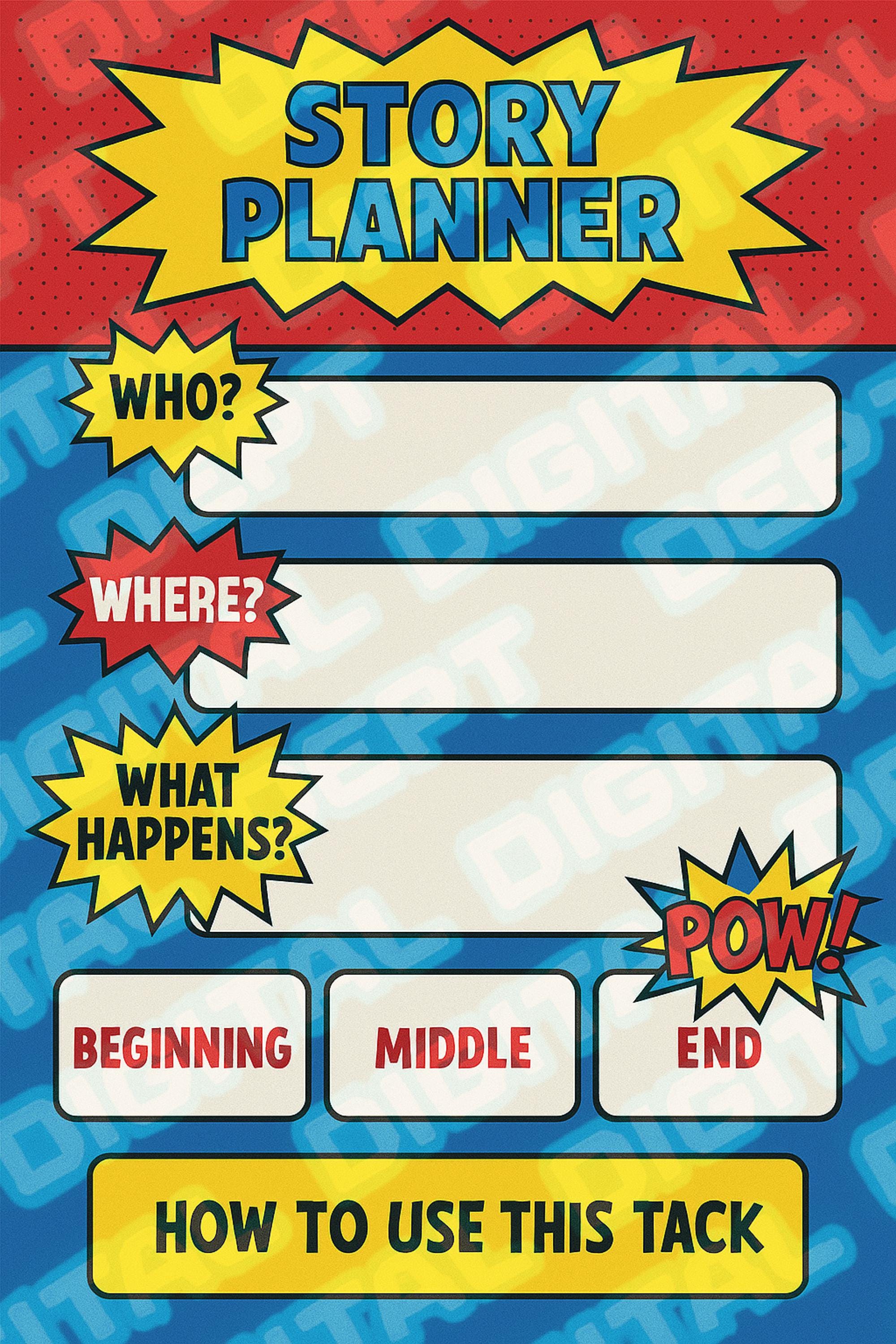 My First Comic Book – Kids Printable | DIY Comic Maker | Drawing ...