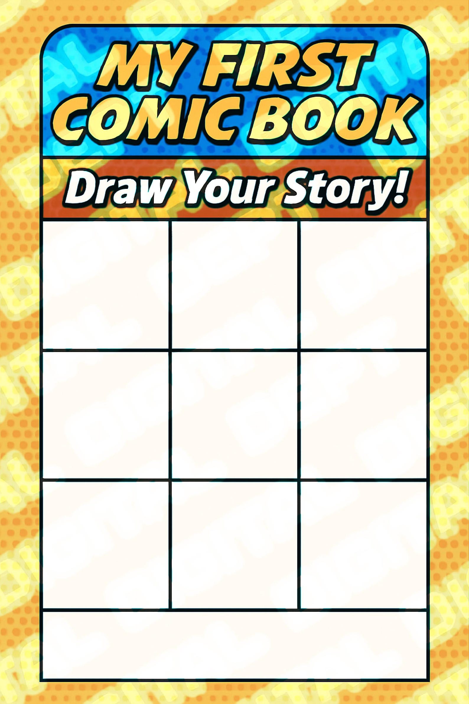 My First Comic Book – Kids Printable | DIY Comic Maker | Drawing ...