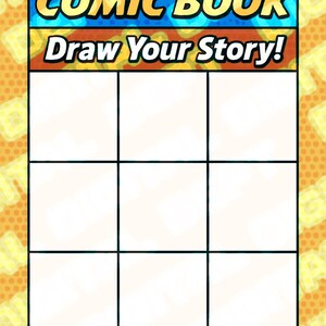 10 Page | Kids DIY Comic Book Kit: Printable Storytelling Activity (PDF ...