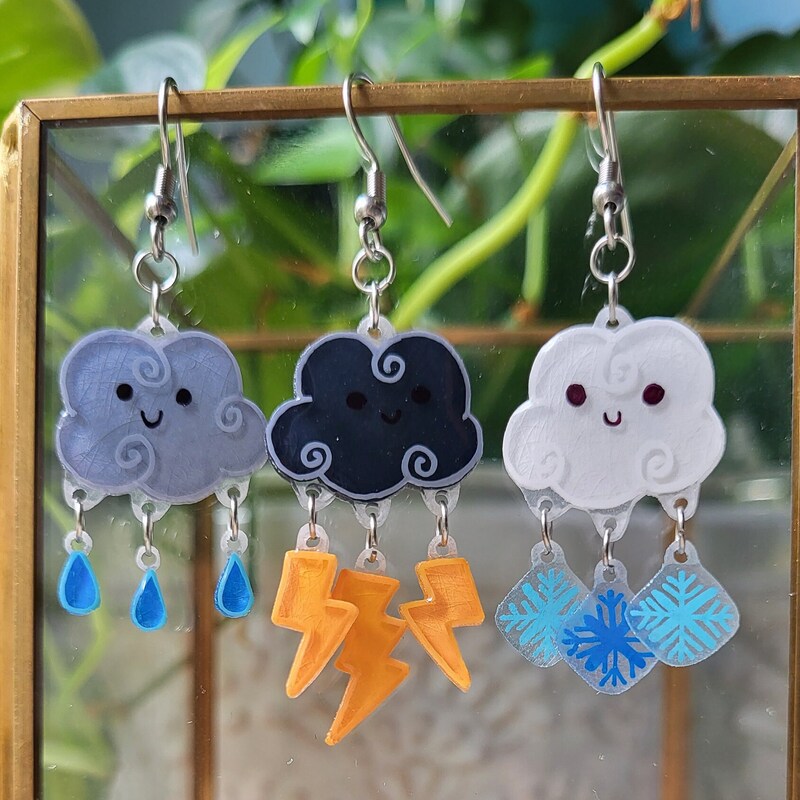 Cloud Earrings - Etsy