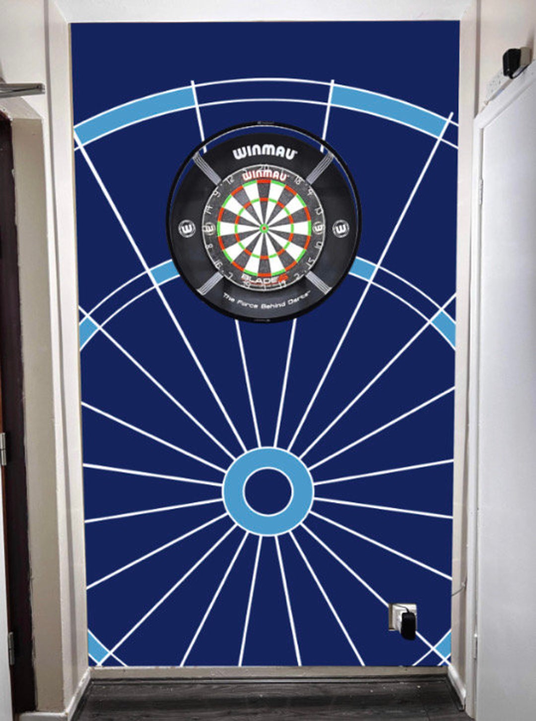 BLUE Darts Board Backing Board Protective Board 7ft H X 4ft W (5mm ...