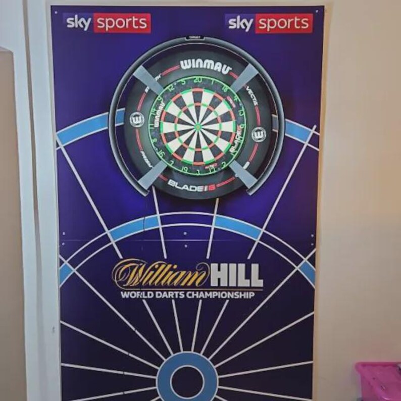 BLUE Darts Board Backing Board Protective Board 7ft H X 4ft W (5mm ...