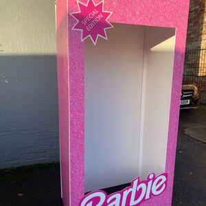 6ft High Life Size Girly GLITTER Barbie Box Signage Selfie Signs Barbie ...