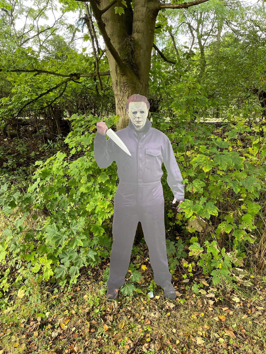 Scary Freddie Horror Cut Out Halloween Clown 6ft High Plastic Prop ...