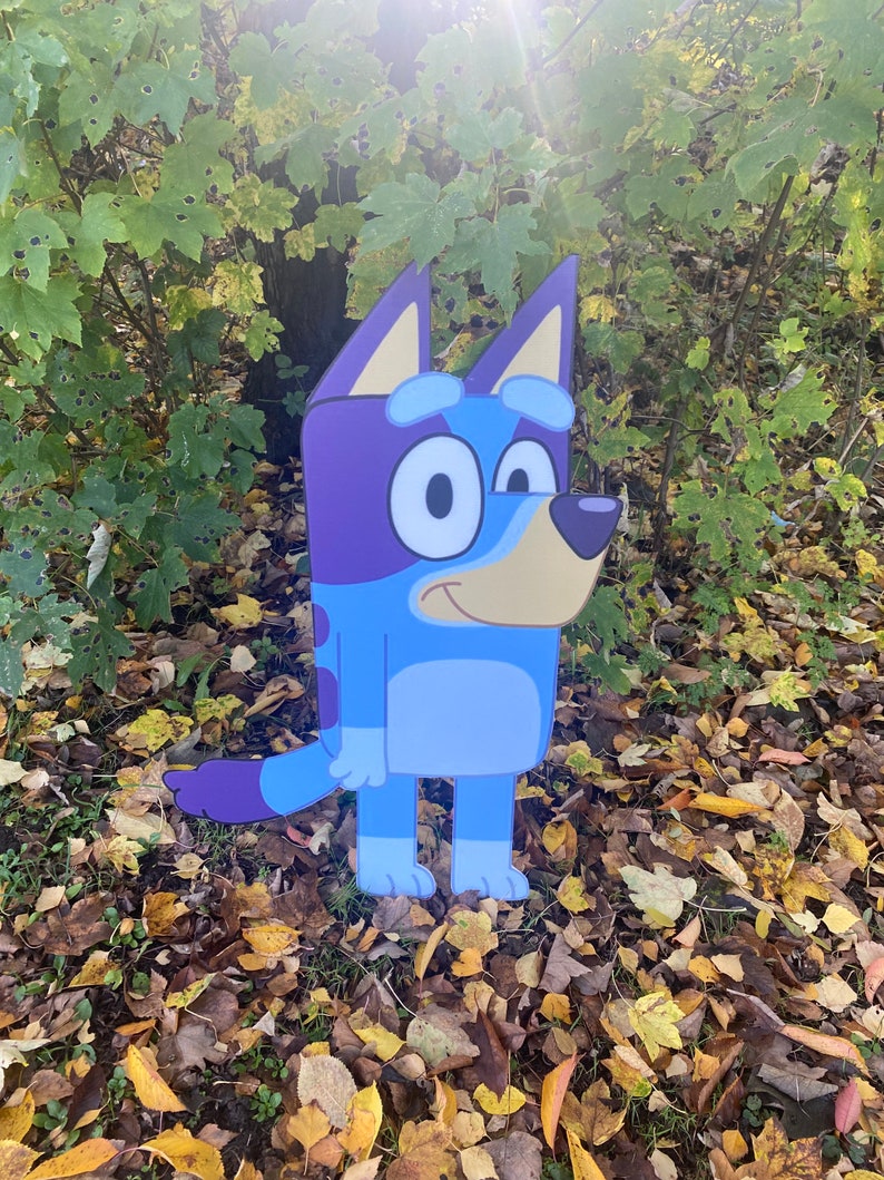 Bluey Bandit Heeler 1m High Plastic Cut Out Baby Shower Events Prop ...