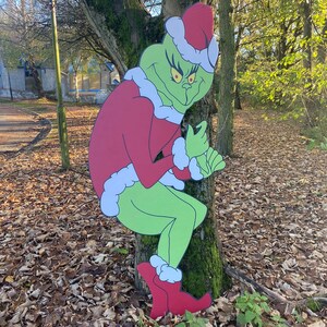 Giant 6ft High Steeling Grabbing Grinch Christmas Plastic Cut Christmas ...