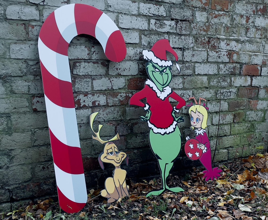 Grabbing Stealing Grinch Christmas 3ft High Plastic Cut Out - Etsy UK