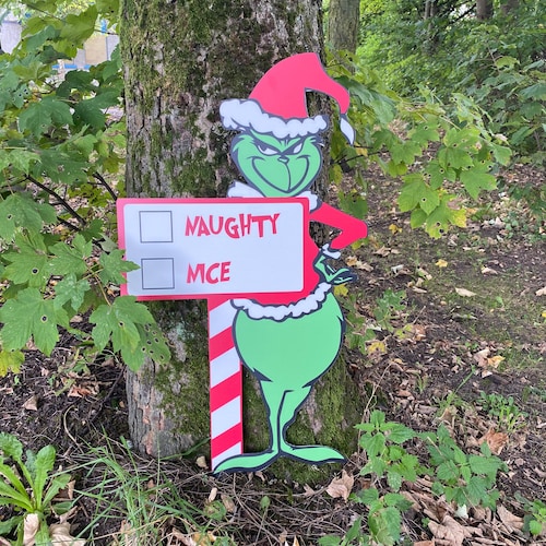 Grabbing Stealing Grinch Christmas 3ft High Plastic Cut Out - Etsy UK