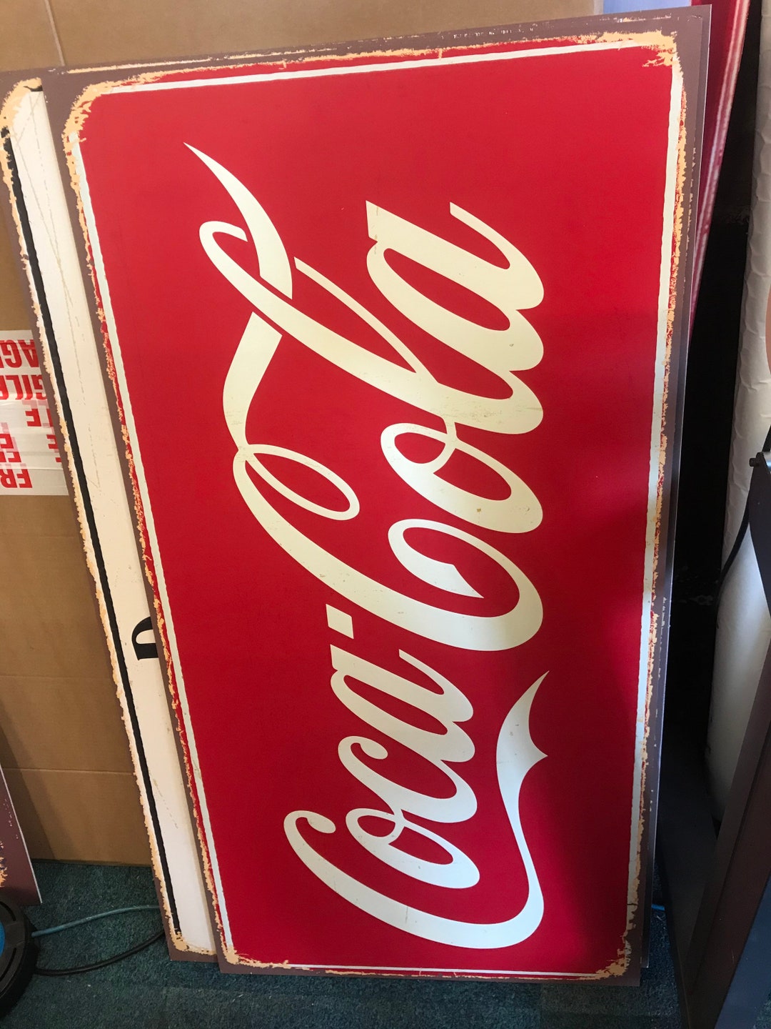 Coca Cola Reproduction Metal Sign 90cm X 40cm - Etsy UK